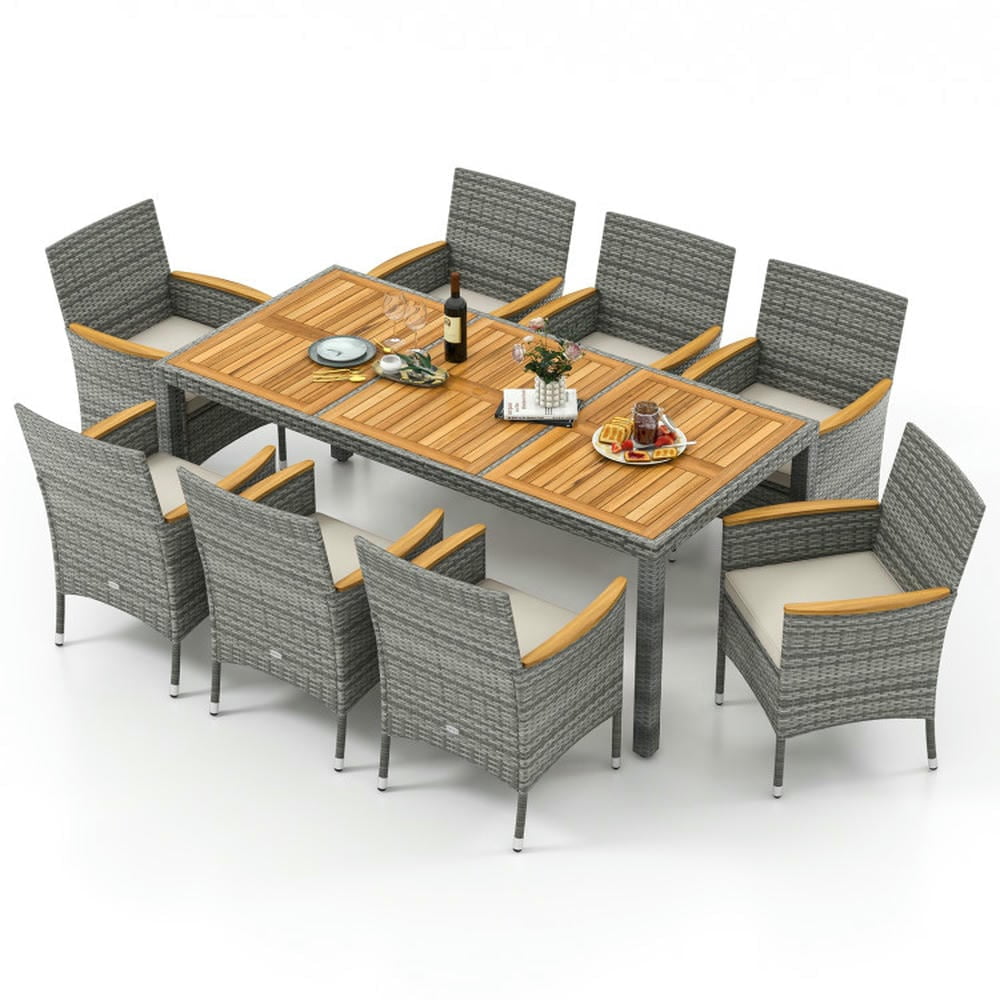 Barara King Outdoor Dining Table Sets,Patio Dining Chairs and Table,9 ...