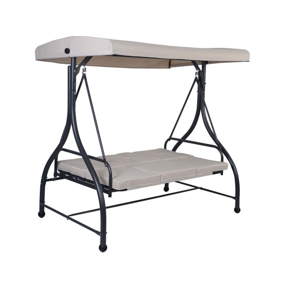 Barara King Porch Swing for Two,Durable Porch Swings,3 Seats Converting ...