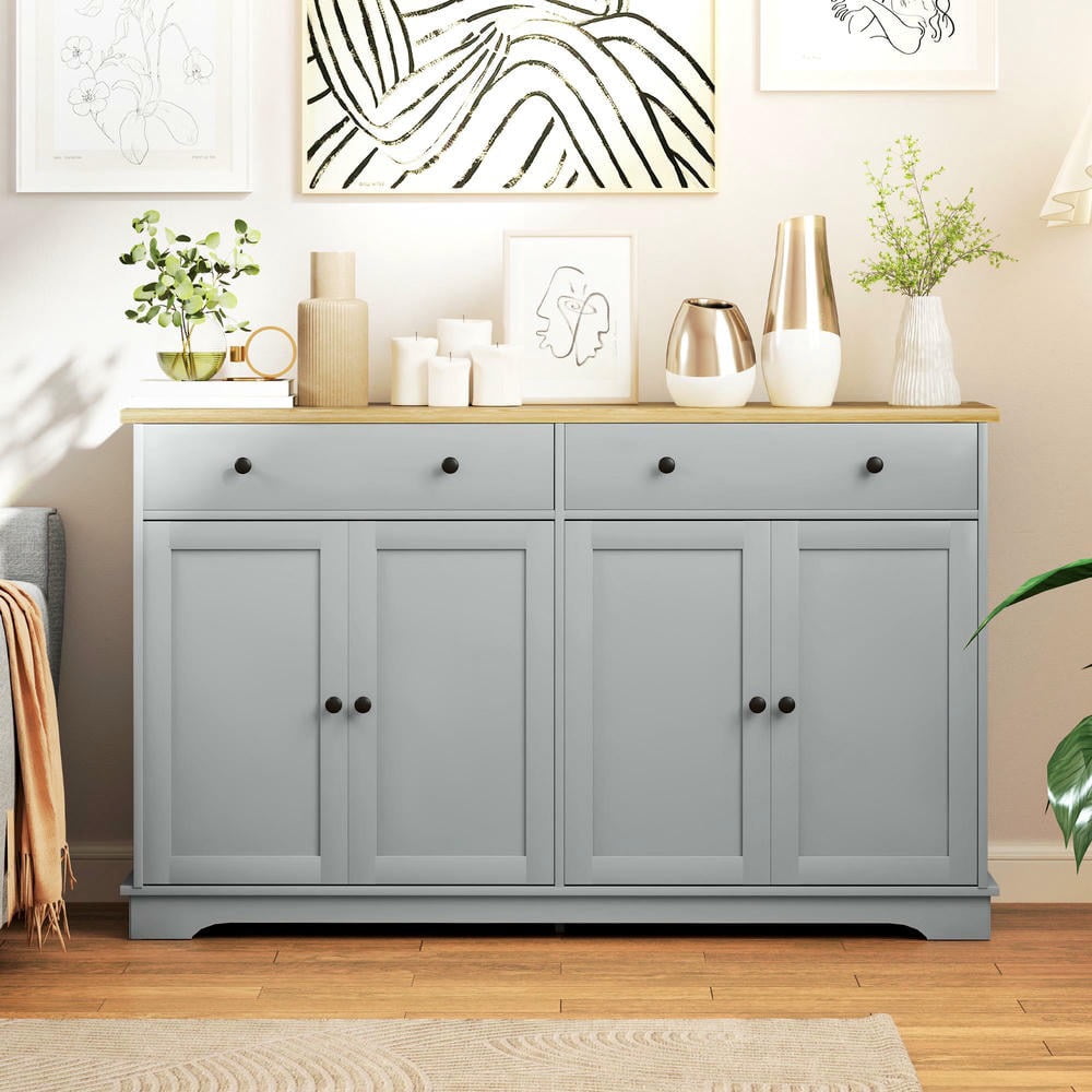 Barara King Sideboard Buffet Cabinet with Storage Drawers and ...