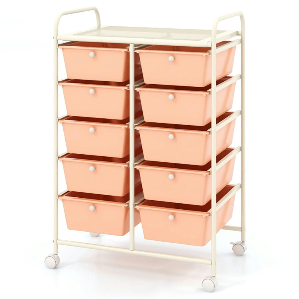 Barara King Storage Cart, Organization Storage Cart,10-Drawer Rolling ...