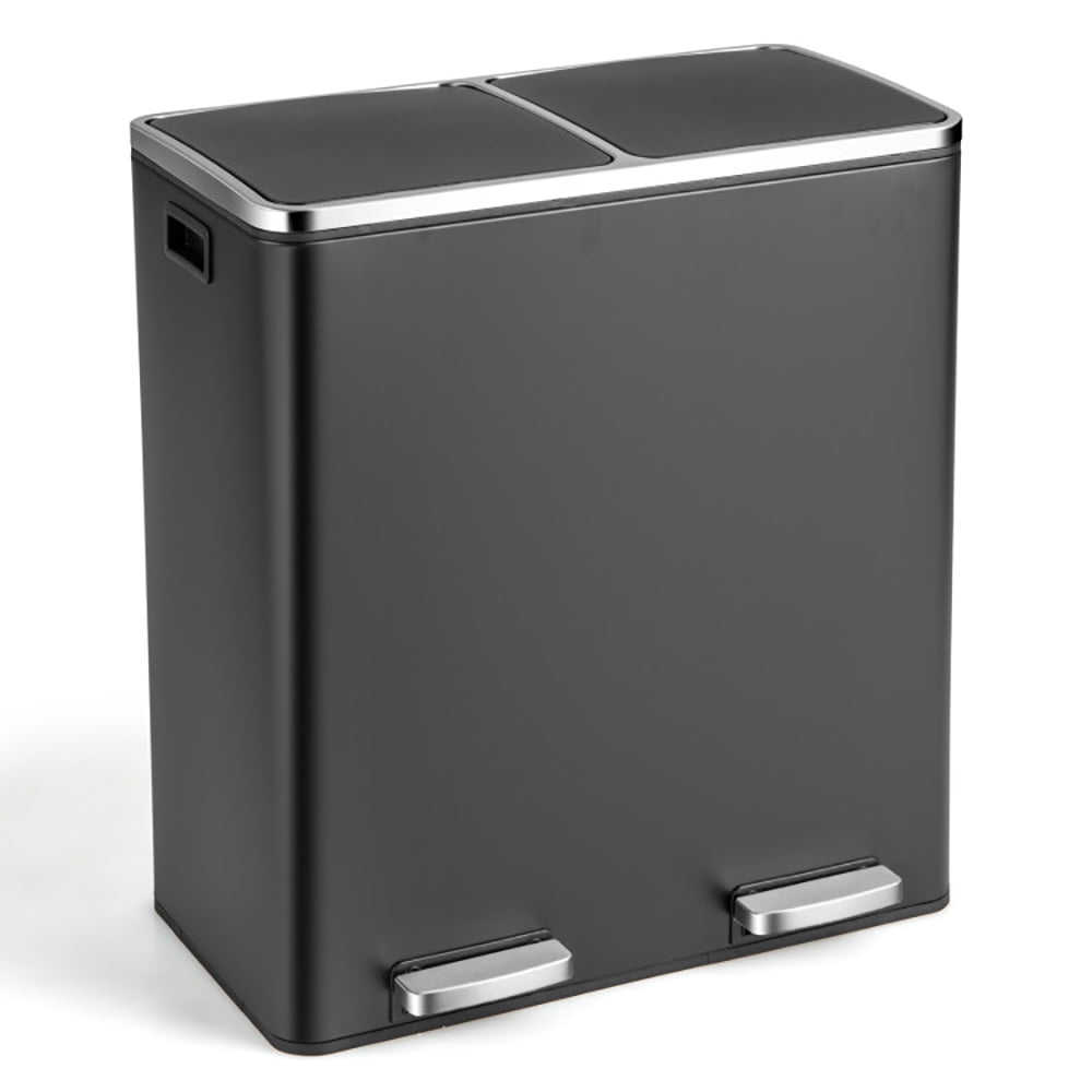 Barara King Trash and Recycling Bin, Kitchen Garbage Can Rubbish Bin,16 ...