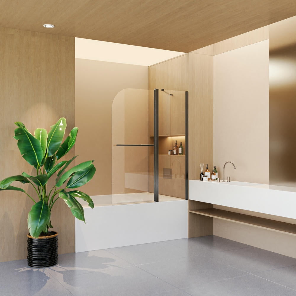 Barara King Tub Shower Door, Shower Door,Frameless Folding Shower Doors ...