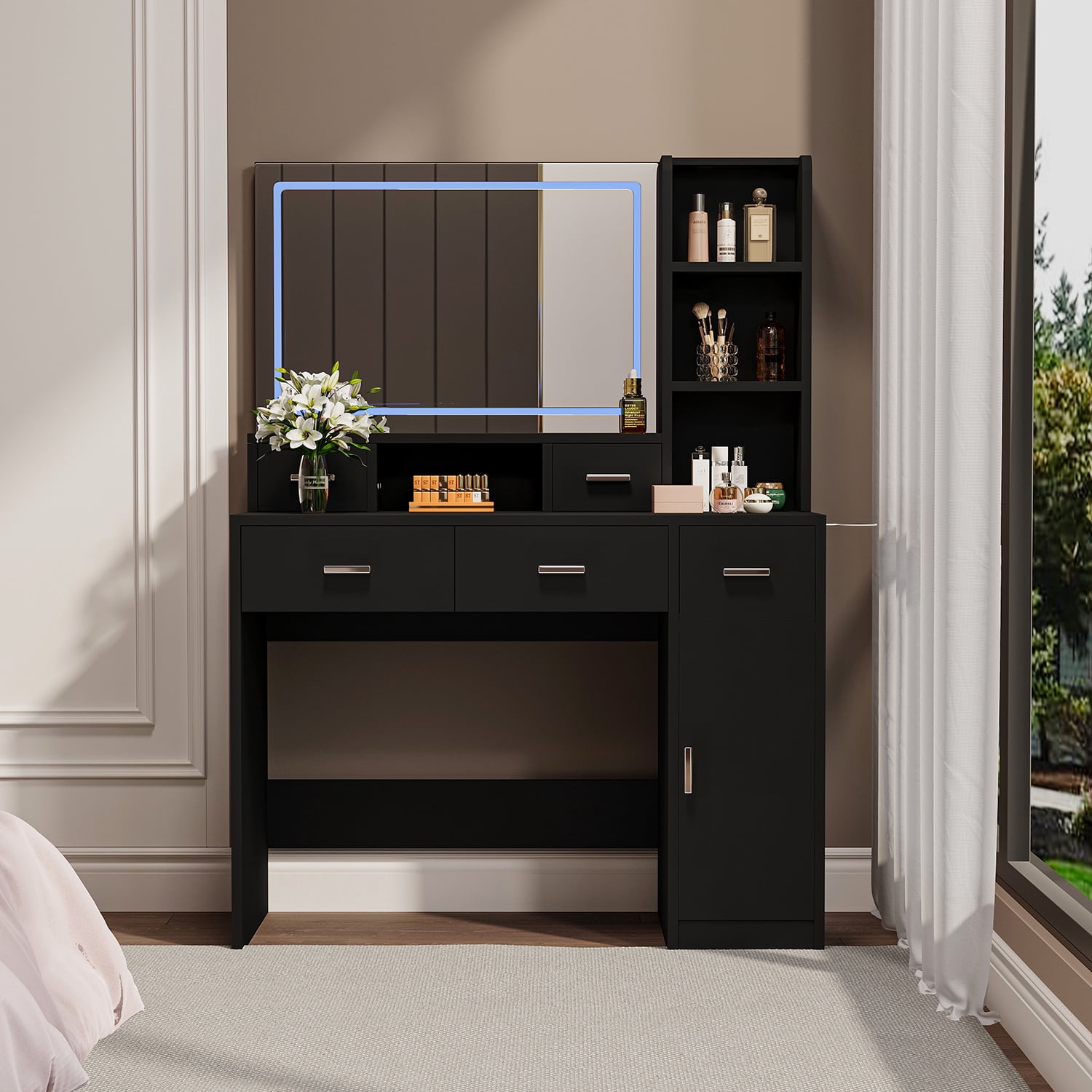 Barara King Vanity Desk, Makeup Vanity Table, Dressing Table,Newly ...