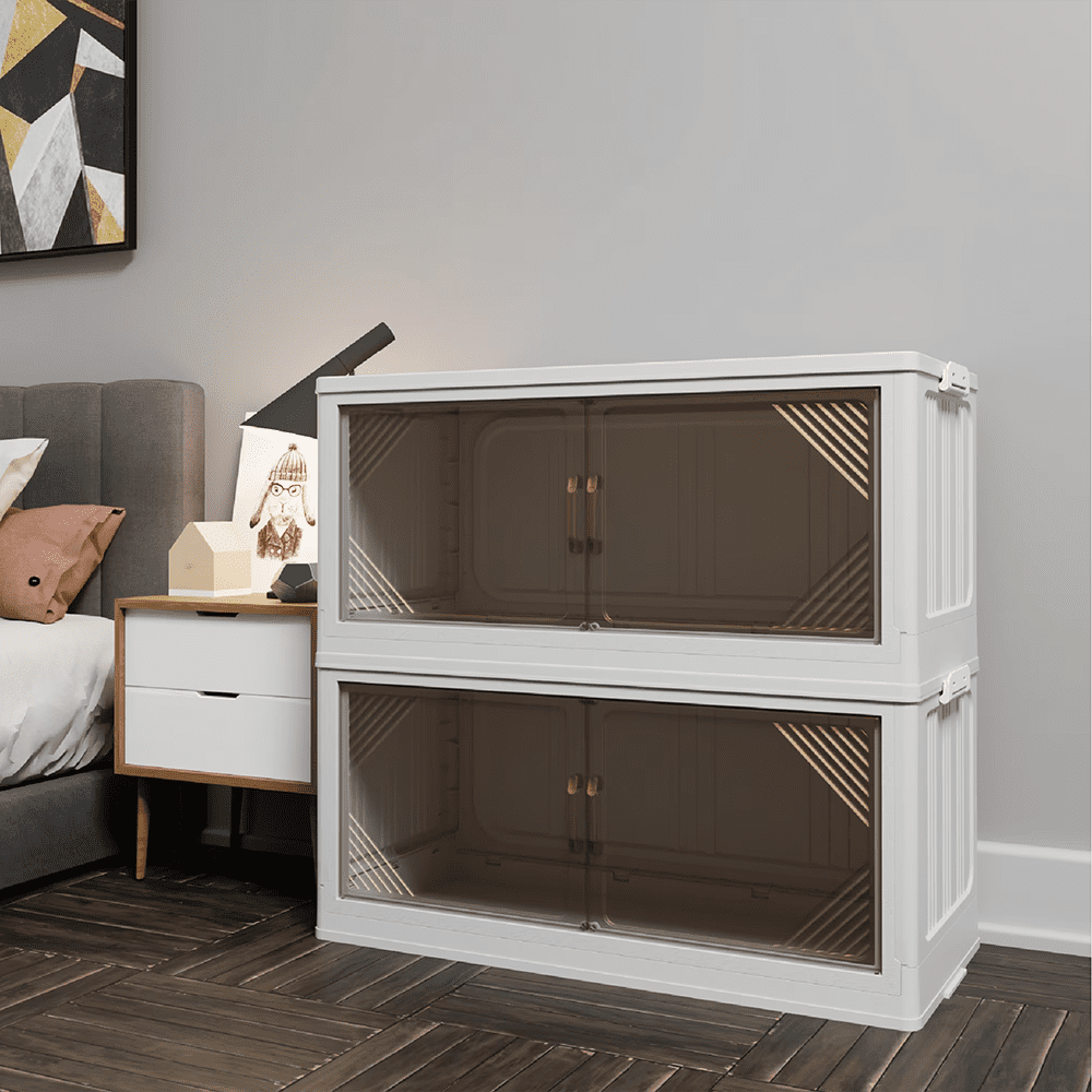 Barara King Wide Transparent Plastic Storage Cabinets for Closet ...