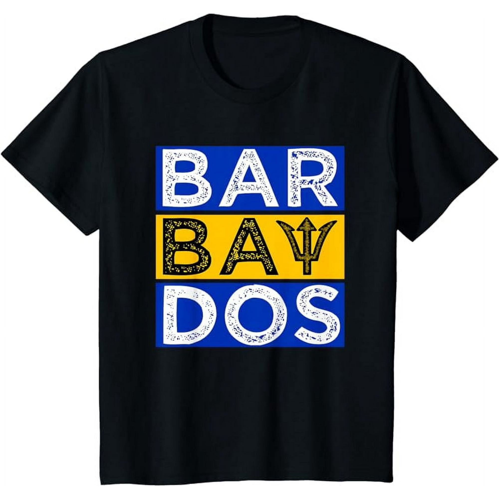 Barbados Flag With Barbados Trident Bajan Soca T-Shirt - Walmart.com