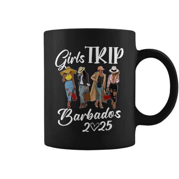 Barbados Girls Trip 2025 Birthday Squad Vacation Party Coffee Mugs ...