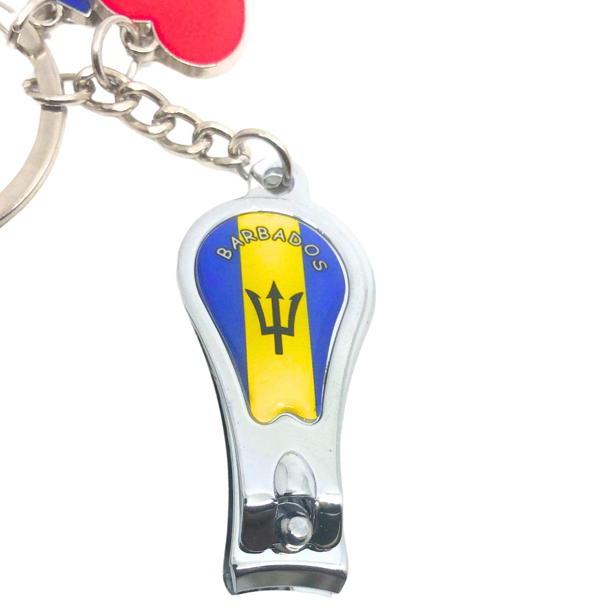 Barbados Key Chain with Nail Clipper– Compact, Dual-Purpose Grooming ...