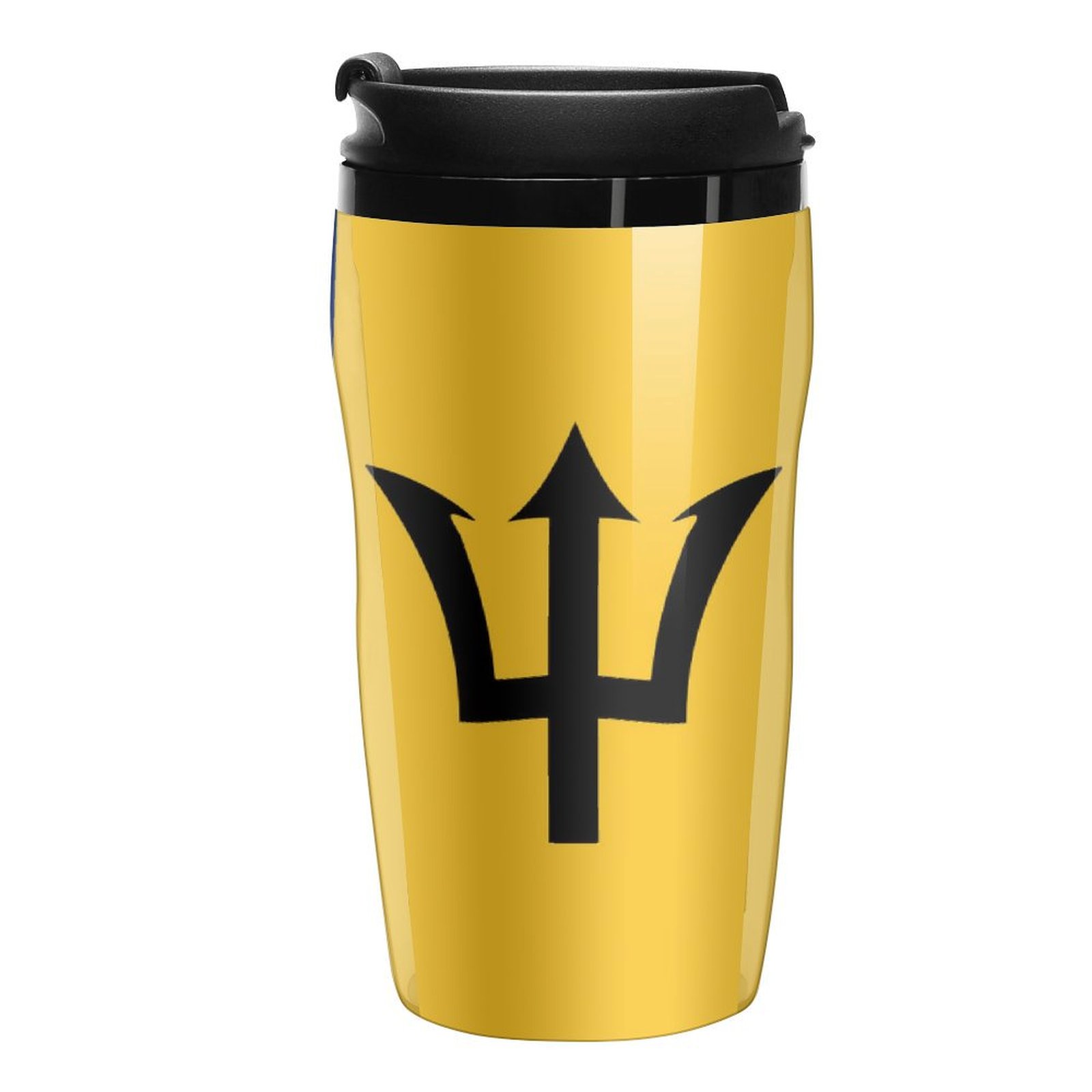Barbados National Flag Double Walled Coffee Cup Plastic Water Bottle ...