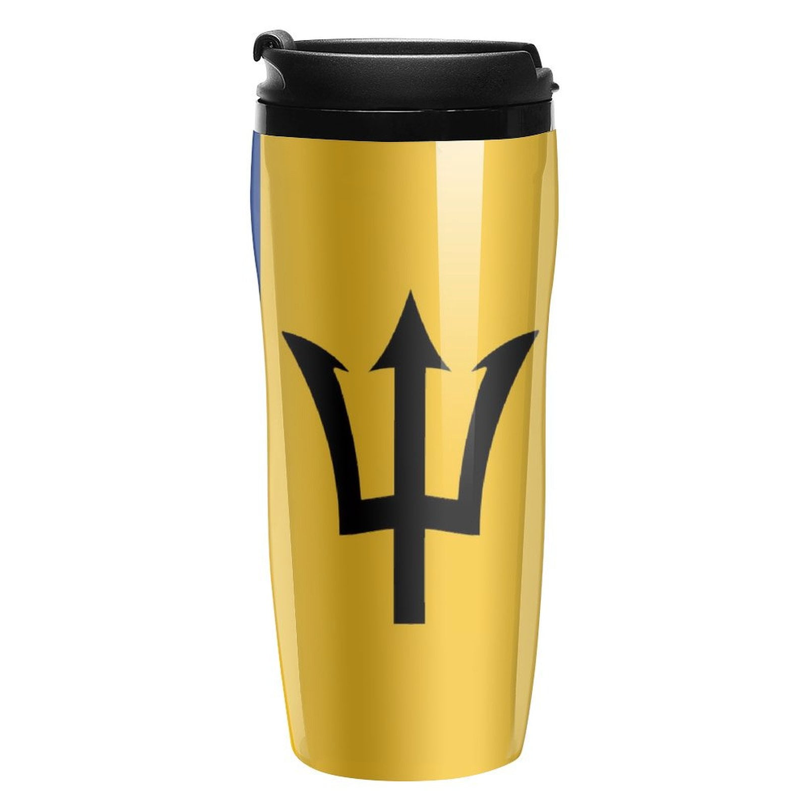 Barbados National Flag Double Walled Coffee Cup Plastic Water Bottle ...