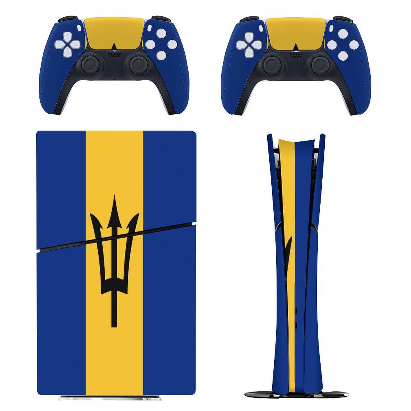 Barbados National Flag PS5/PS5 Pro/PS5 Slim Digital Disc Skin Sticker ...