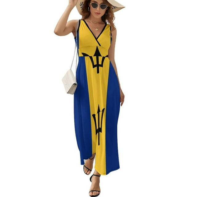 Barbados National Flag Sleeveless Dress Clothing female Women dresses ...