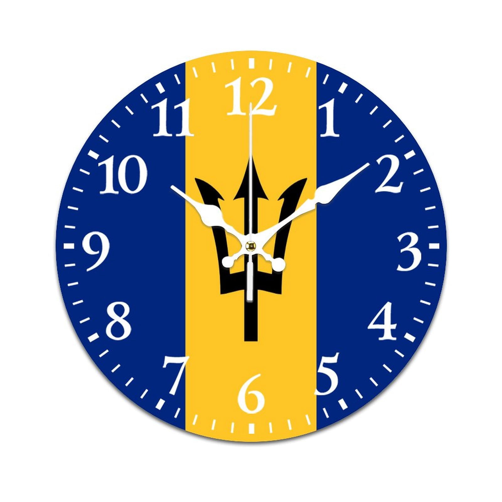 Barbados National Flag Wall Clock Modern Design Clocks Wall Hanging ...