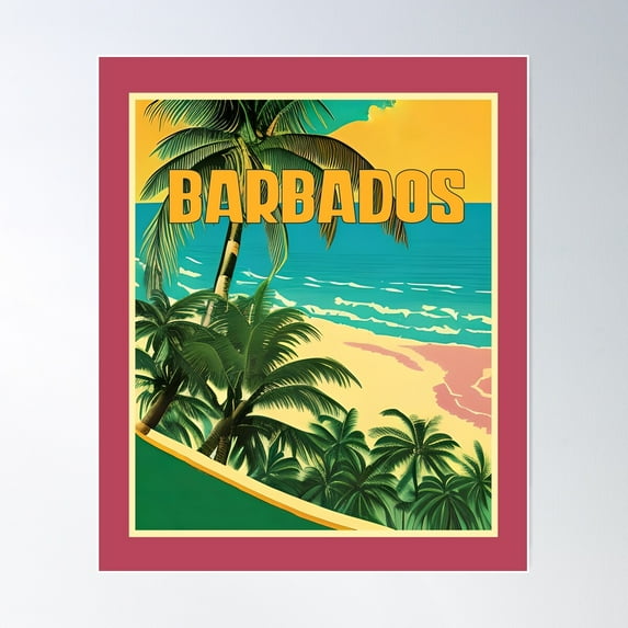 Barbados Poster Wall Art, Modern Wall Decor For Living Room Bedroom ...