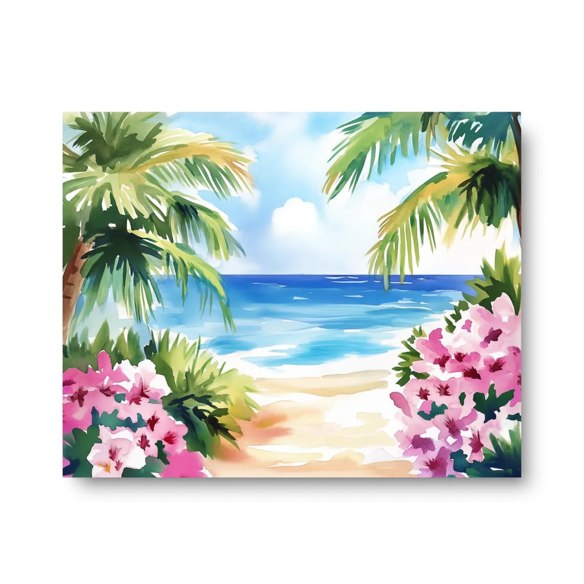 Barbados Print, Tropical Caribbean Island Art, Coastal Beach, Exotic ...