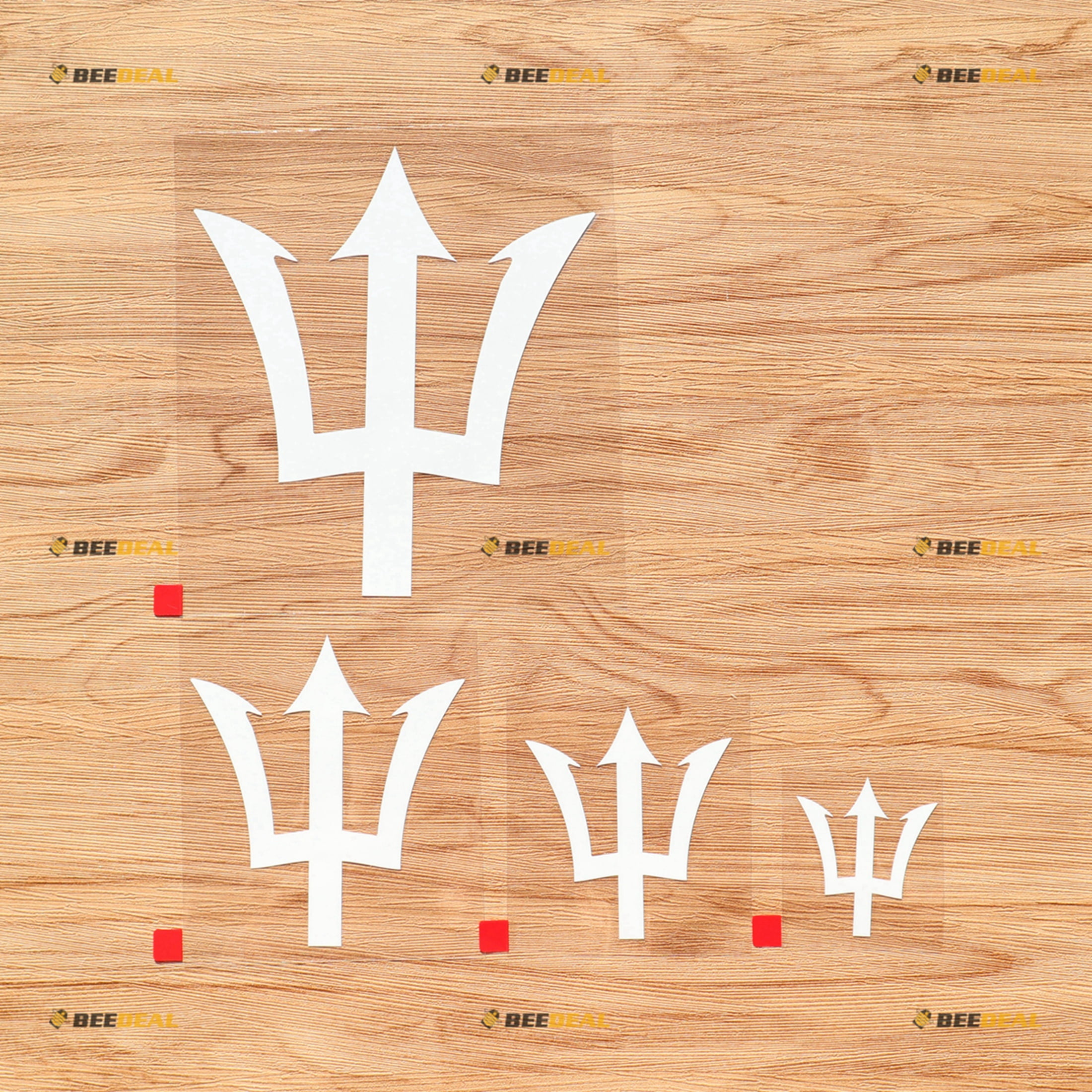 Barbados Trident Flag Vinyl Decal Sticker - 4 Pack White, 2 Inches, 3 ...