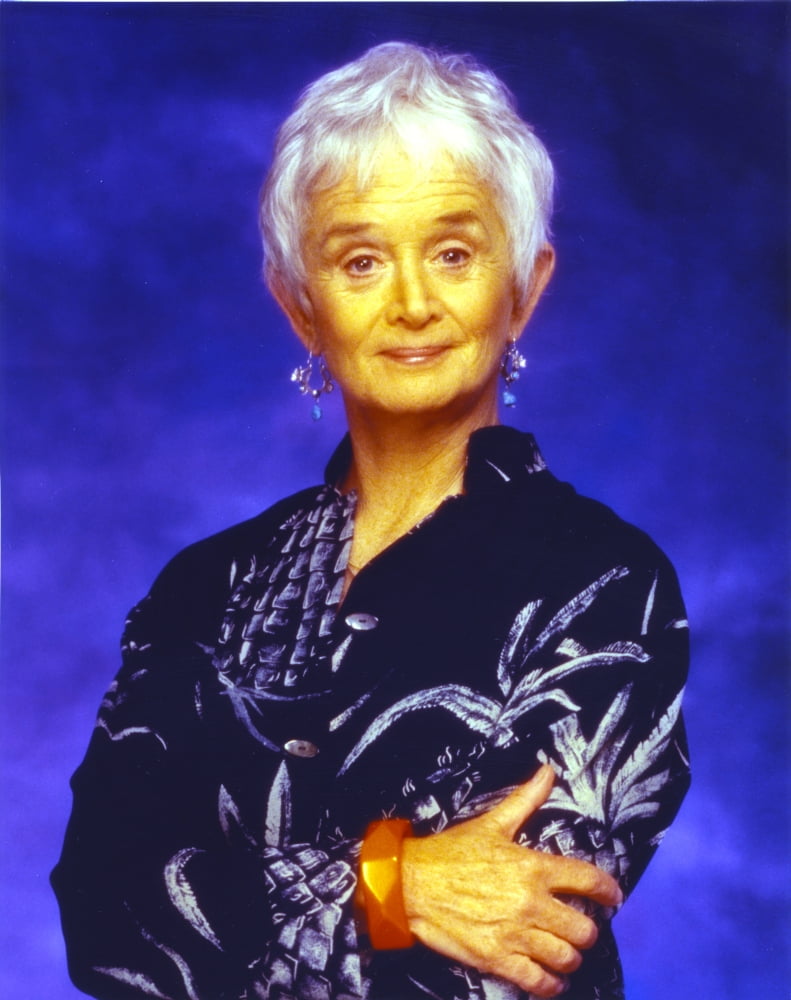 Barbara Barrie wearing Black Dress in Blue Background Photo Print (24 x ...