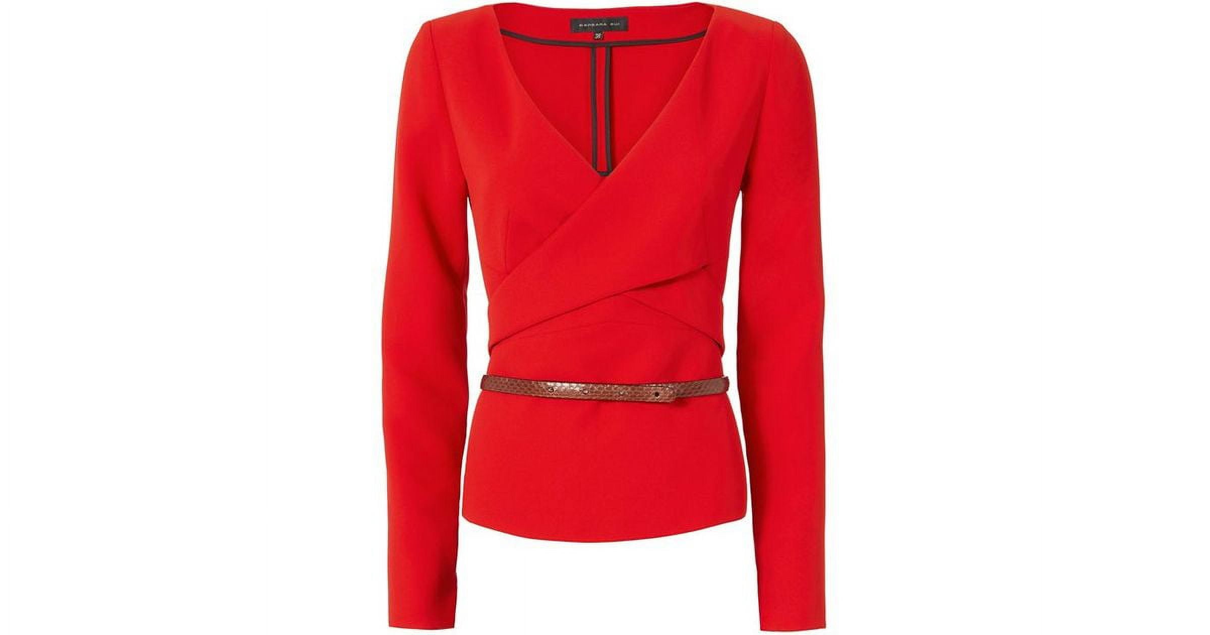 Barbara Bui Red Crepe Top (38) - Walmart.com