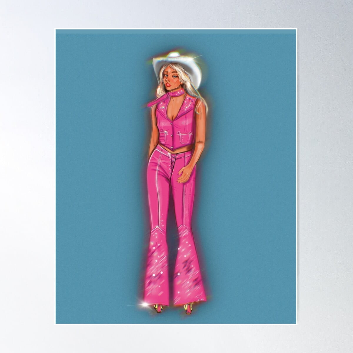 Barbara Millicent Roberts Cowboy On Roller-Skates Poster Wall Art ...