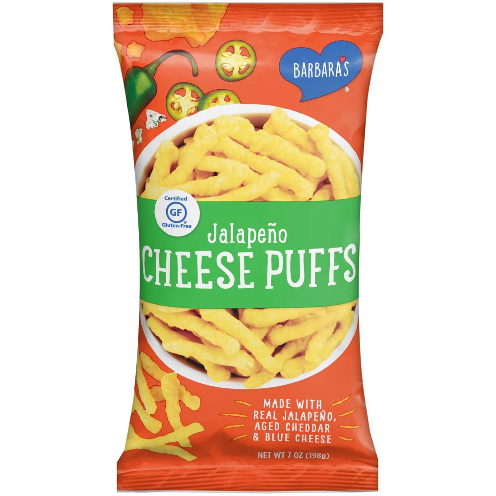 Barbara's Jalapeno Cheese Puffs, SSF20 Cheese Puffed Kids Snack Made ...