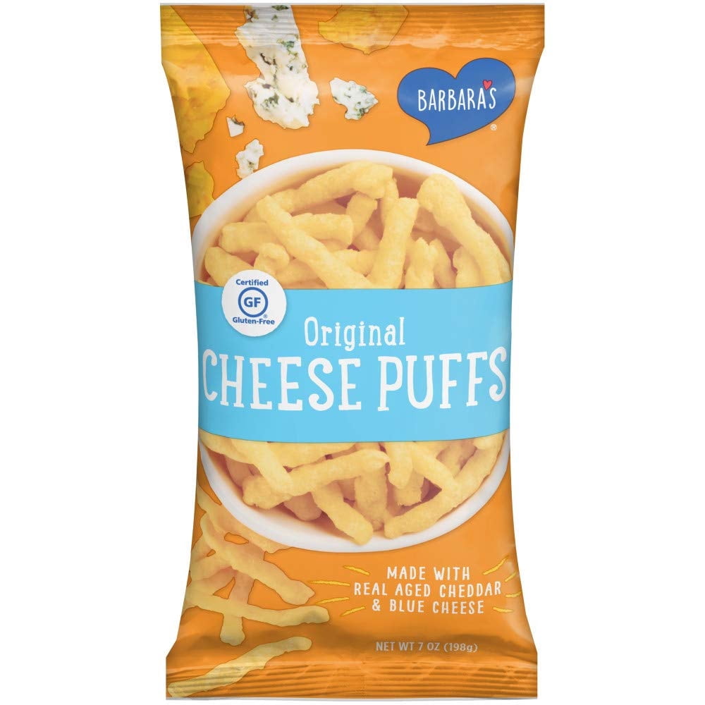 Barbara's Original Cheese Puffs, Cheddar Puff Kids Snack Made With Real ...