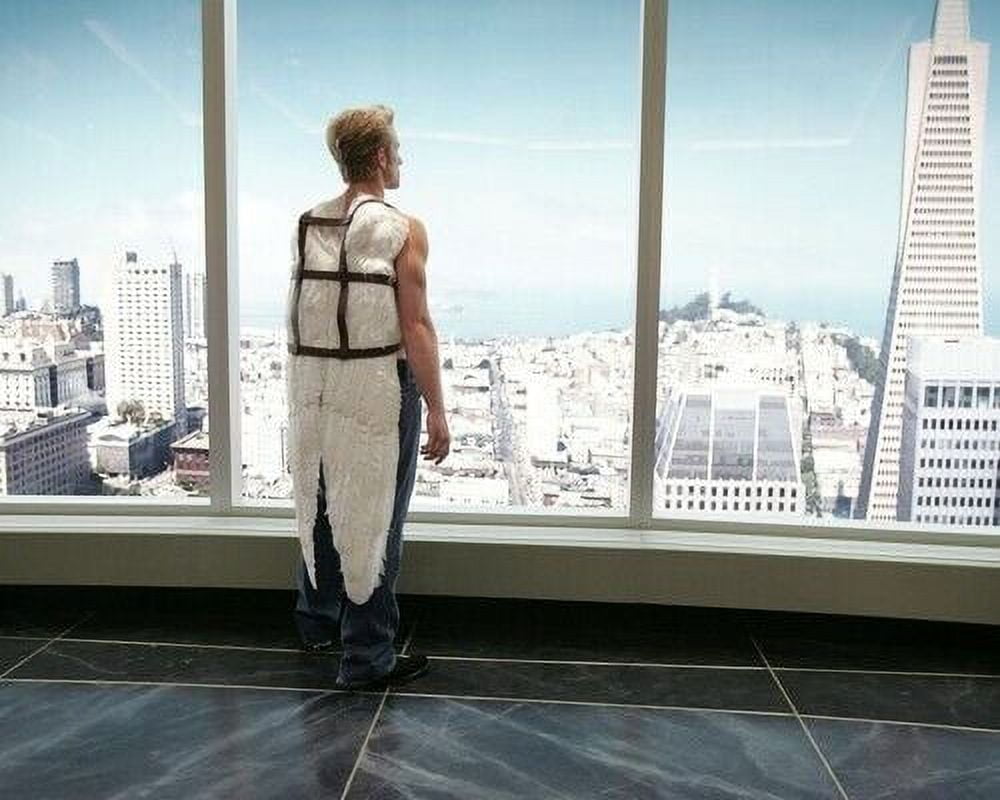 Barbarella 1967 John Philip Law as Pygar full length looks out of ...