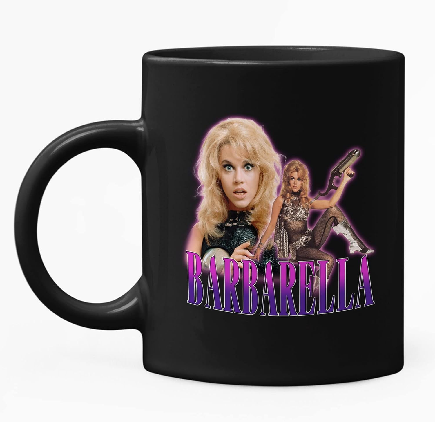 Barbarella 90's Vintage Collage Portrait Barbarella Movie Mug 11 Oz ...