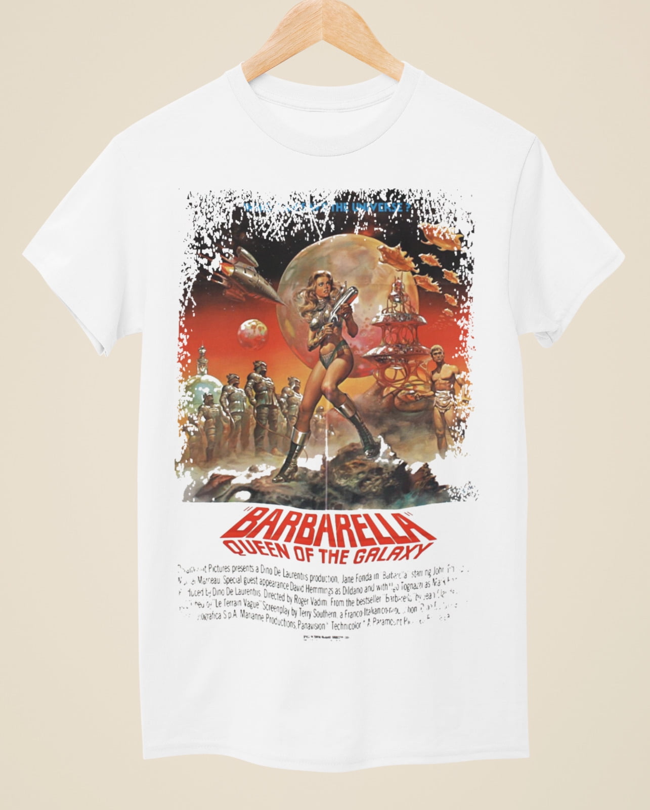 Barbarella - Movie Poster Inspired Unisex White T-Shirt - Walmart.com