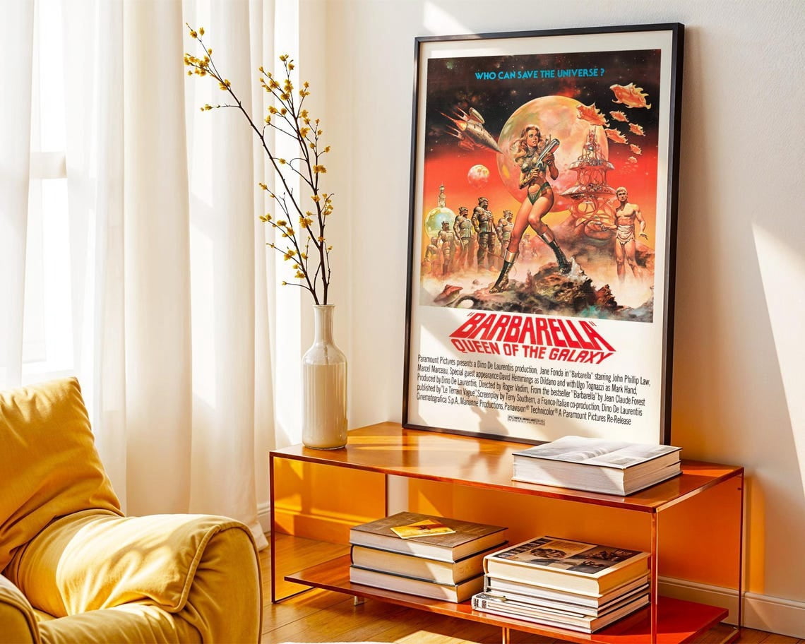 Barbarella Sci Fi Movie Poster, Unframed Paper Poster 24x36in - Walmart.com