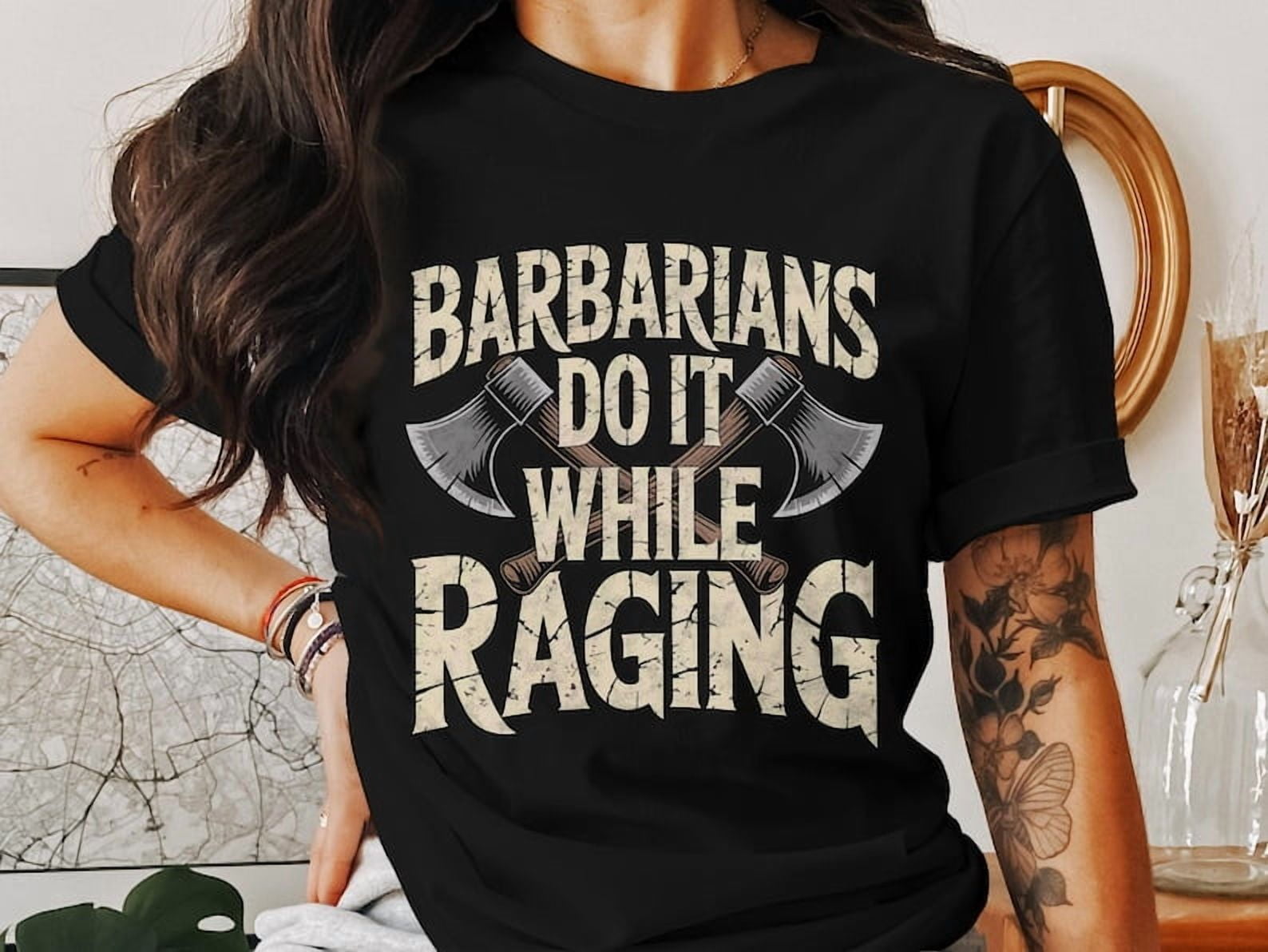 Barbarian Do It While Raging Shirt, Funny Dnd Class Tee, Dungeons and ...