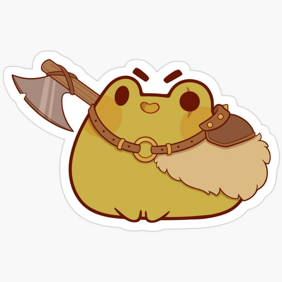Barbarian Frog Sticker Phone Decal Water Bottle Stickers Car Decals ...