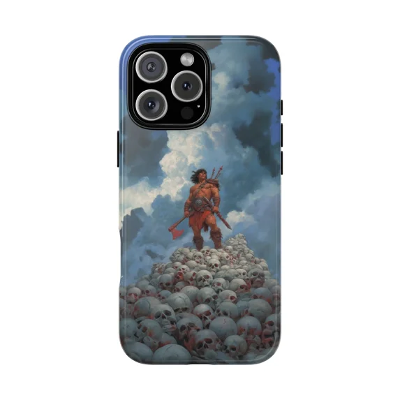 Barbarian Warrior Battle Fantasy Case for iPhone 17 to 11 Pro Max ...