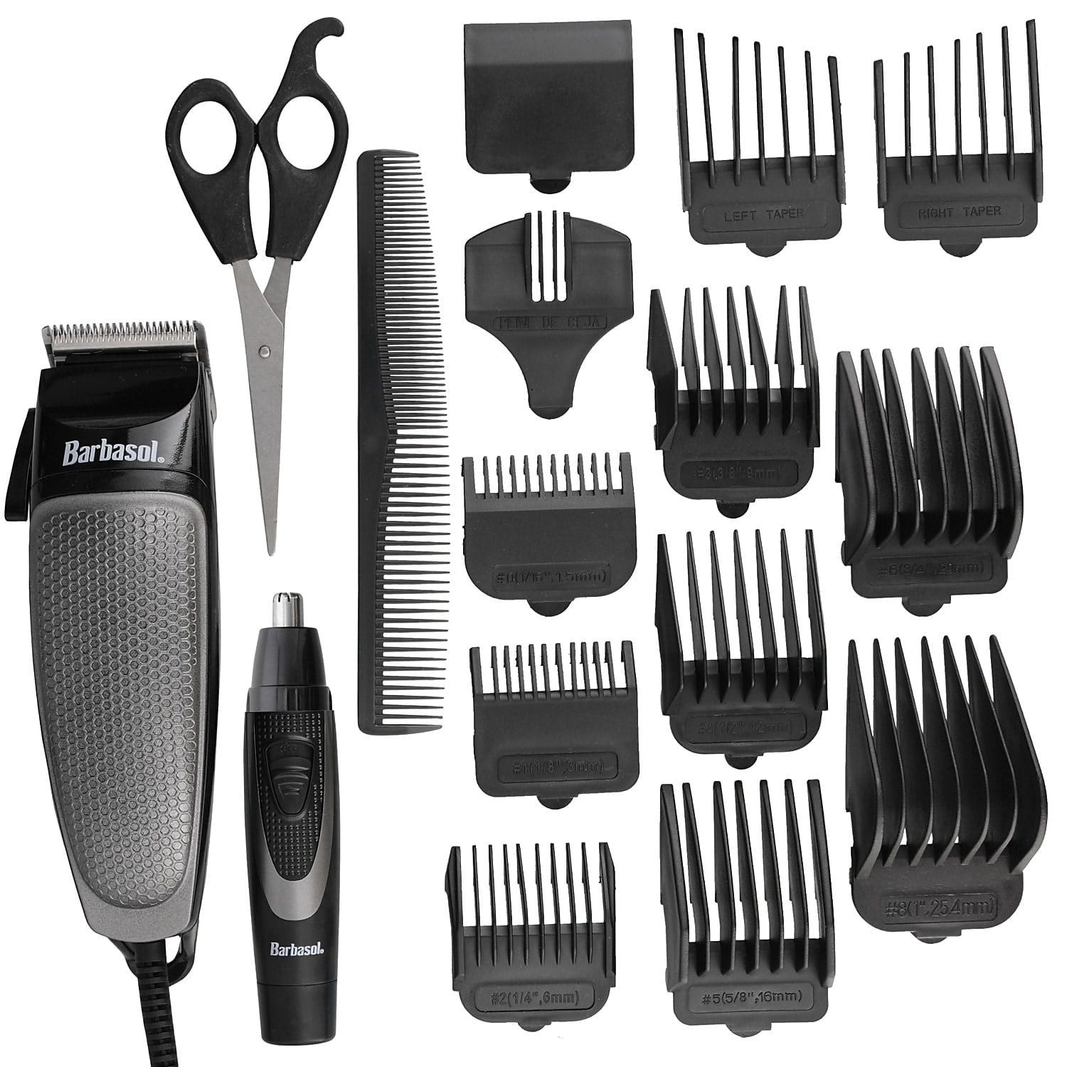Barbasol 20-Piece Ultimate Grooming Pro Clipper Kit, Gray - Walmart.com