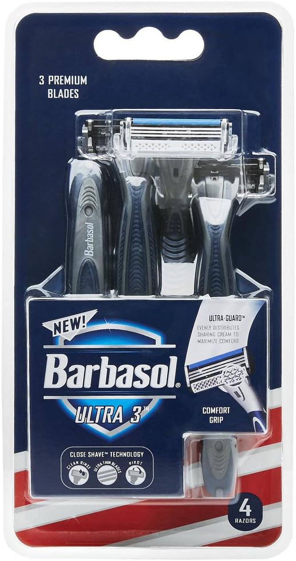 Barbasol Premium Disposable 3 Blade Ultra Razors 3 count (Pack of 2 ...