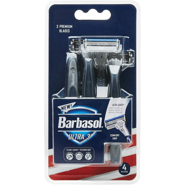 Barbasol Premium Disposable 3 Blade Ultra Razors 3 count (Pack of 2 ...