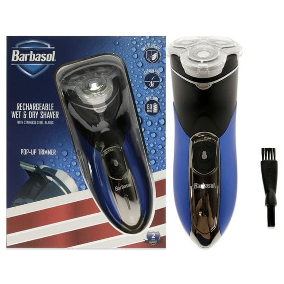 Barbasol Rechargeable Rotary Shaver - Powerful Electric Razor with ...