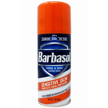 Barbasol Sensitive Skin Shaving Cream for Men, Thick & Rich with Aloe ...