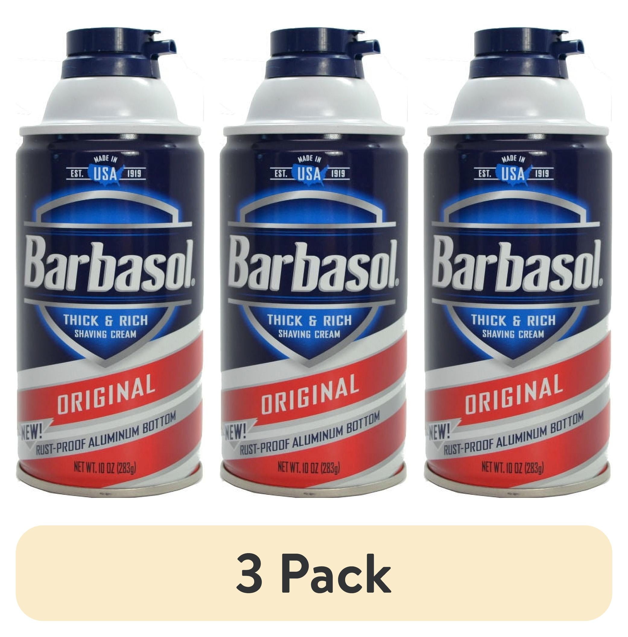 (3 pack) Barbasol, Thick & Rich Shaving Cream, Original - 10oz Each ...