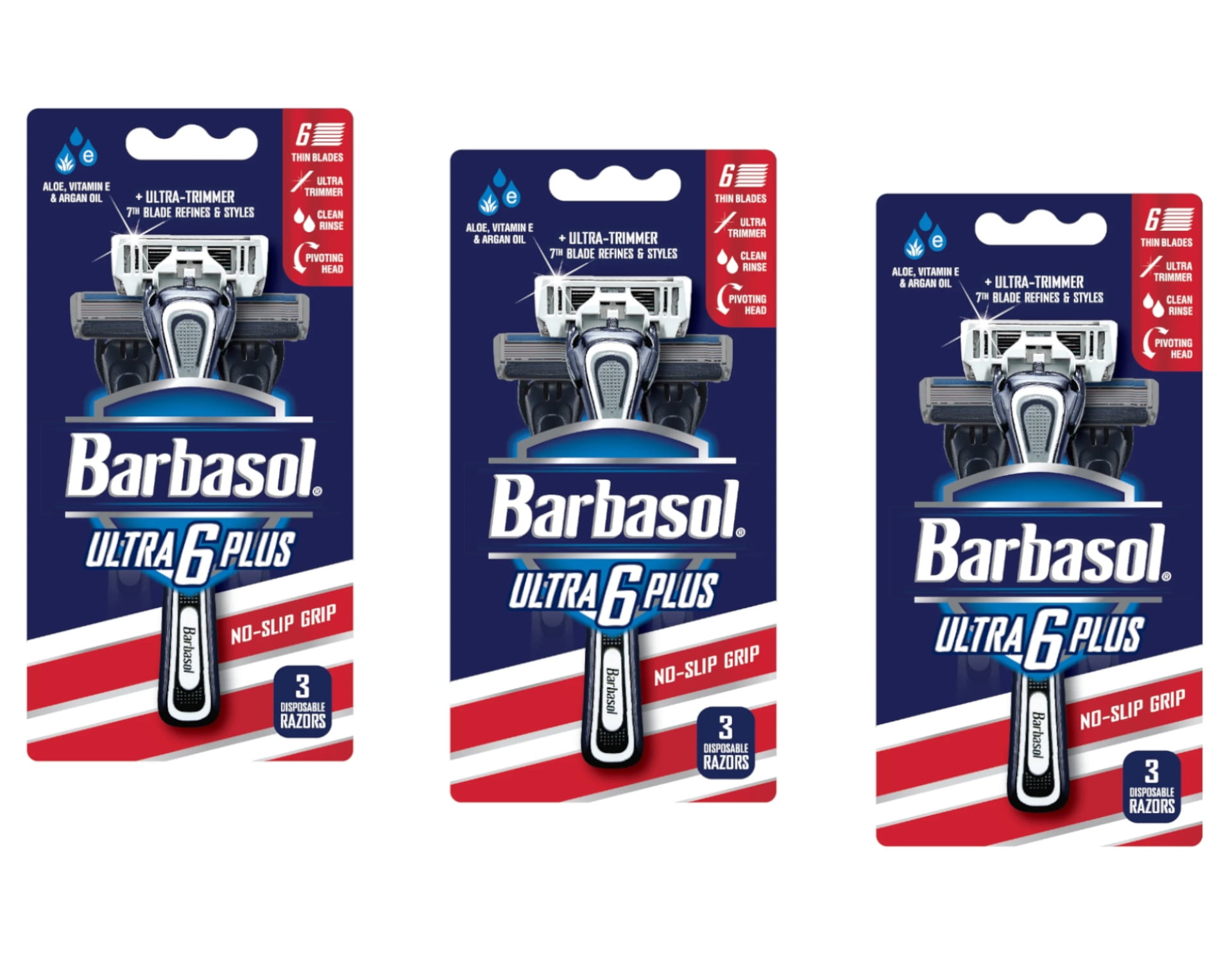 Barbasol Ultra 6 Plus Close Blade Shaving Shavers - Disposable Razors ...