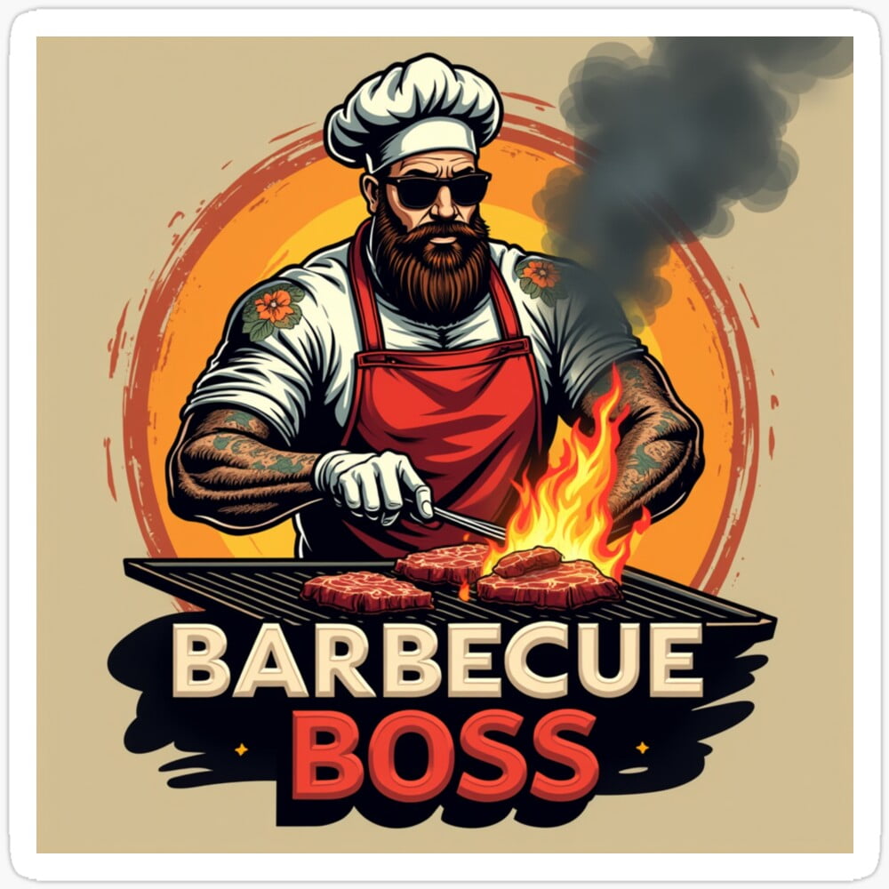 Barbecue Boss The Ultimate Grill Master Sticker Phone Decal Water ...