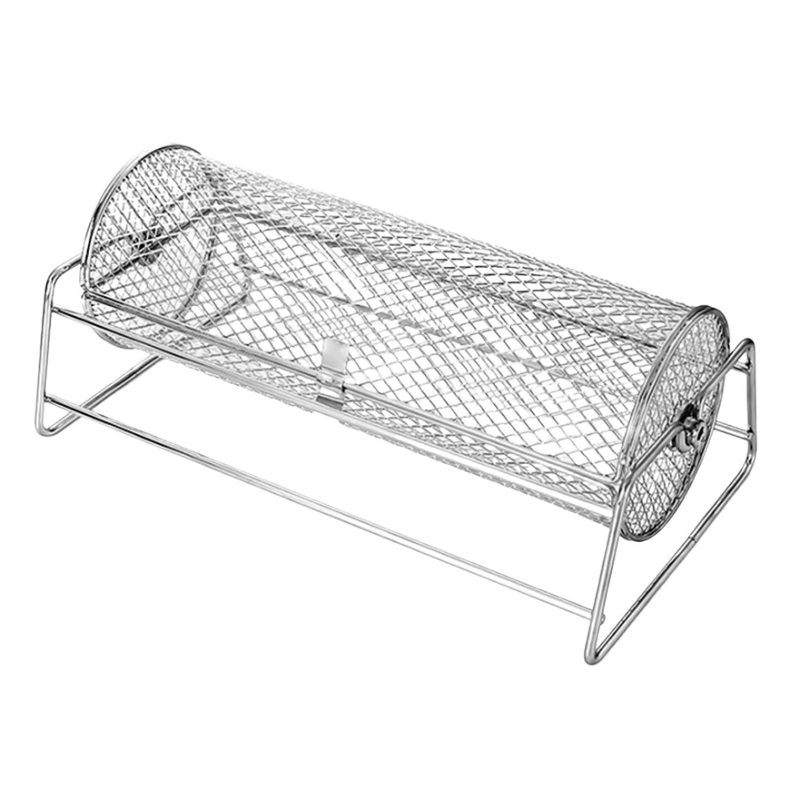Barbecue Cage Round Barbecue Basket Outdoor BBQ Smoked Cage Portable ...