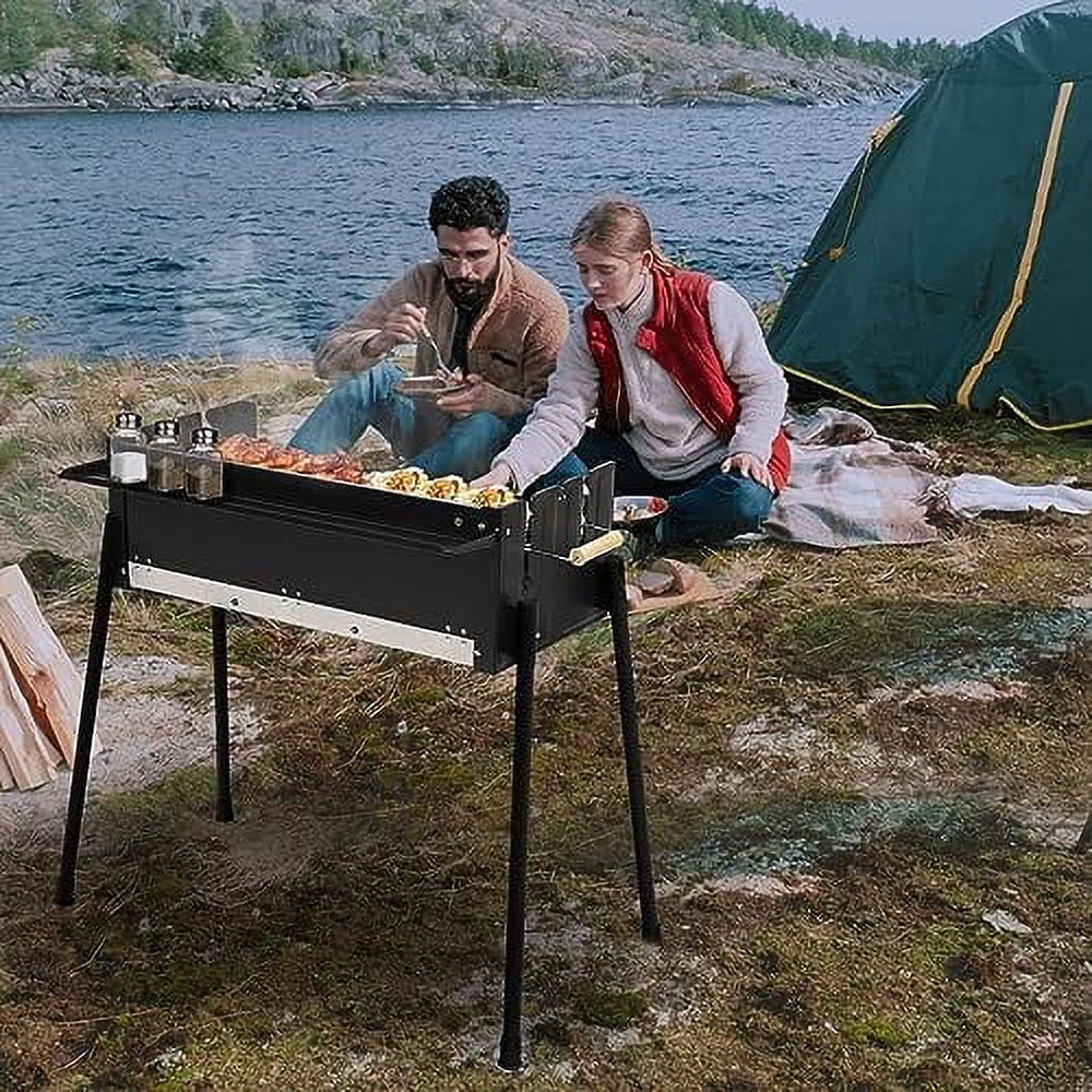 Barbecue Charcoal Grill，201 Stainless Steel Folding Portable BBQ Tool ...