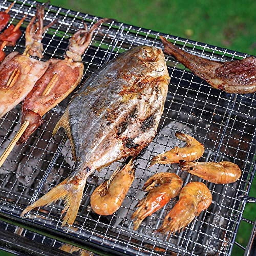 Barbecue Charcoal Grill Stainless Steel Folding Portable BBQ Tool Kits ...