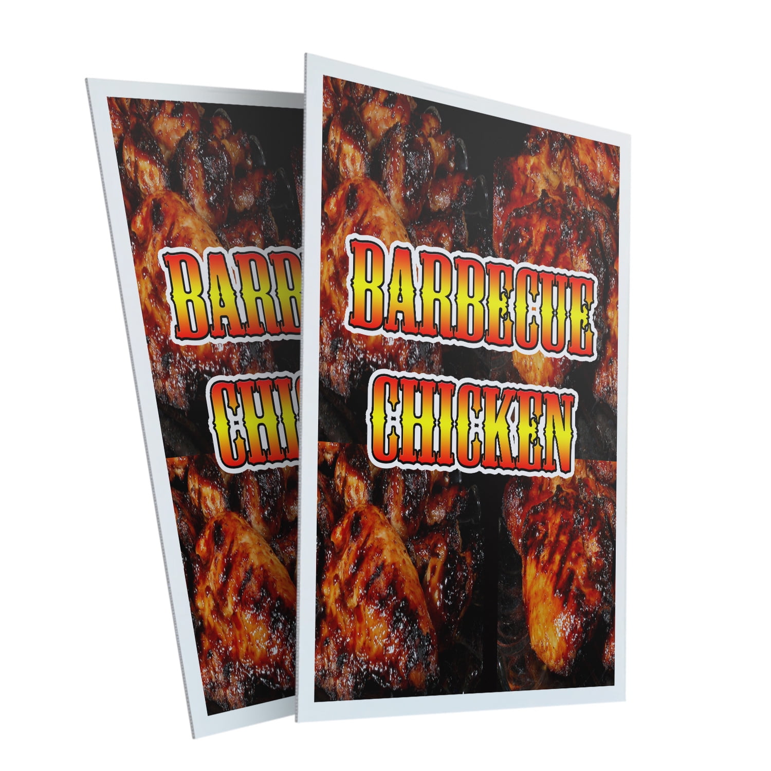 Barbecue Chicken (2-PACK) 24" x 36" Plastic Signs | Sign Insert 4mm ...