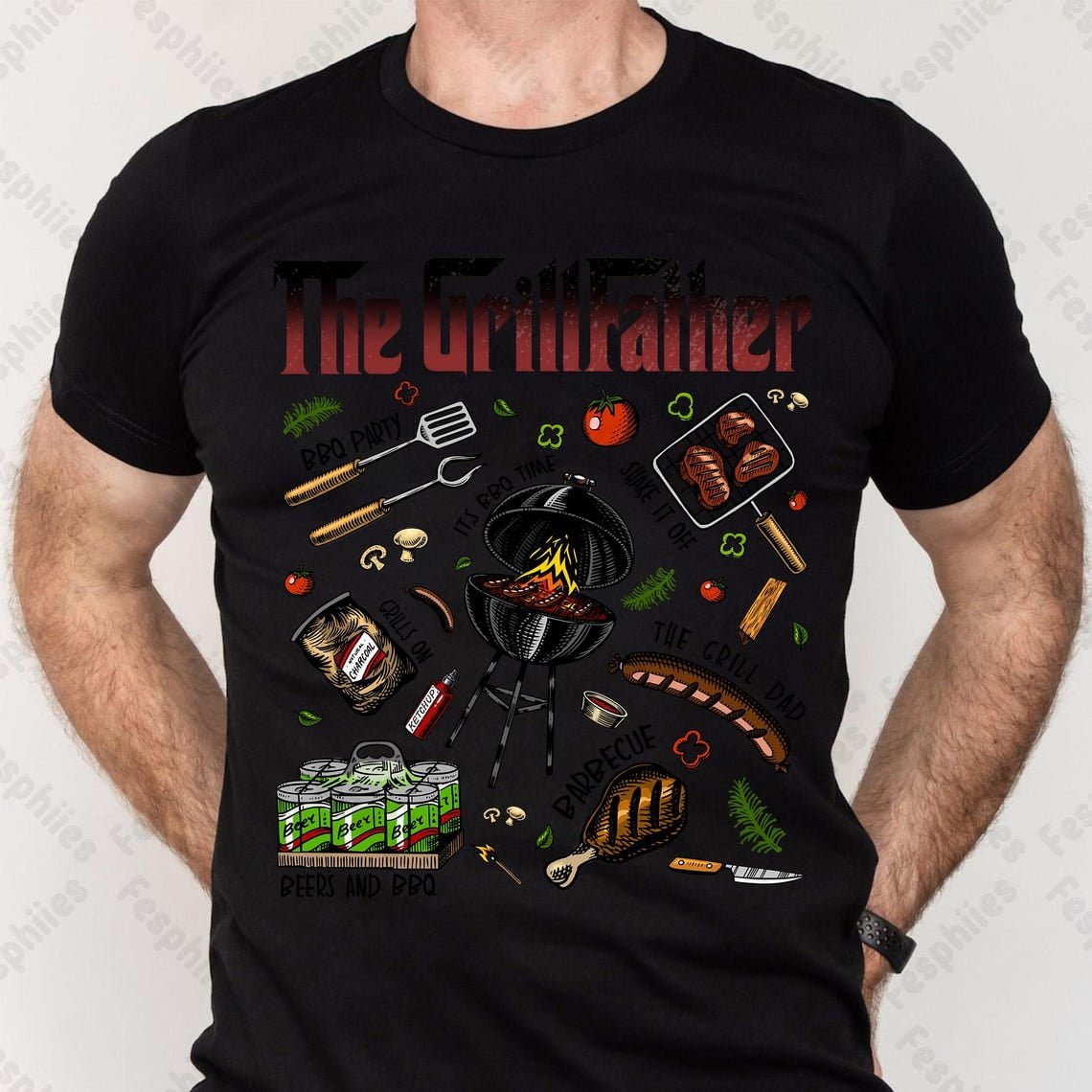 Barbecue Dad Shirt, The Grill Father, Best Dad Ever, Father's Day ...