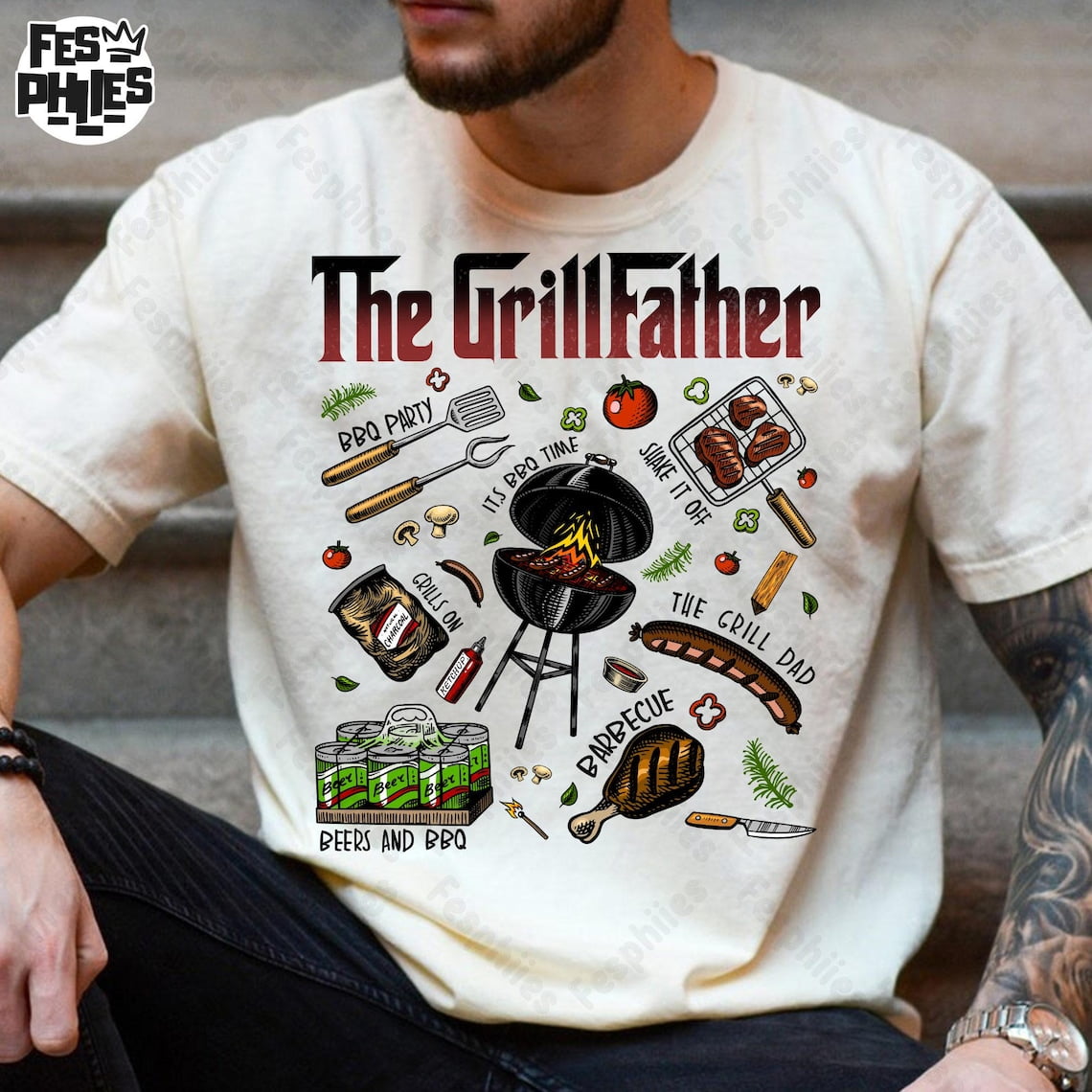 Barbecue Dad Shirt, The Grill Father, Best Dad Ever, Father's Day ...