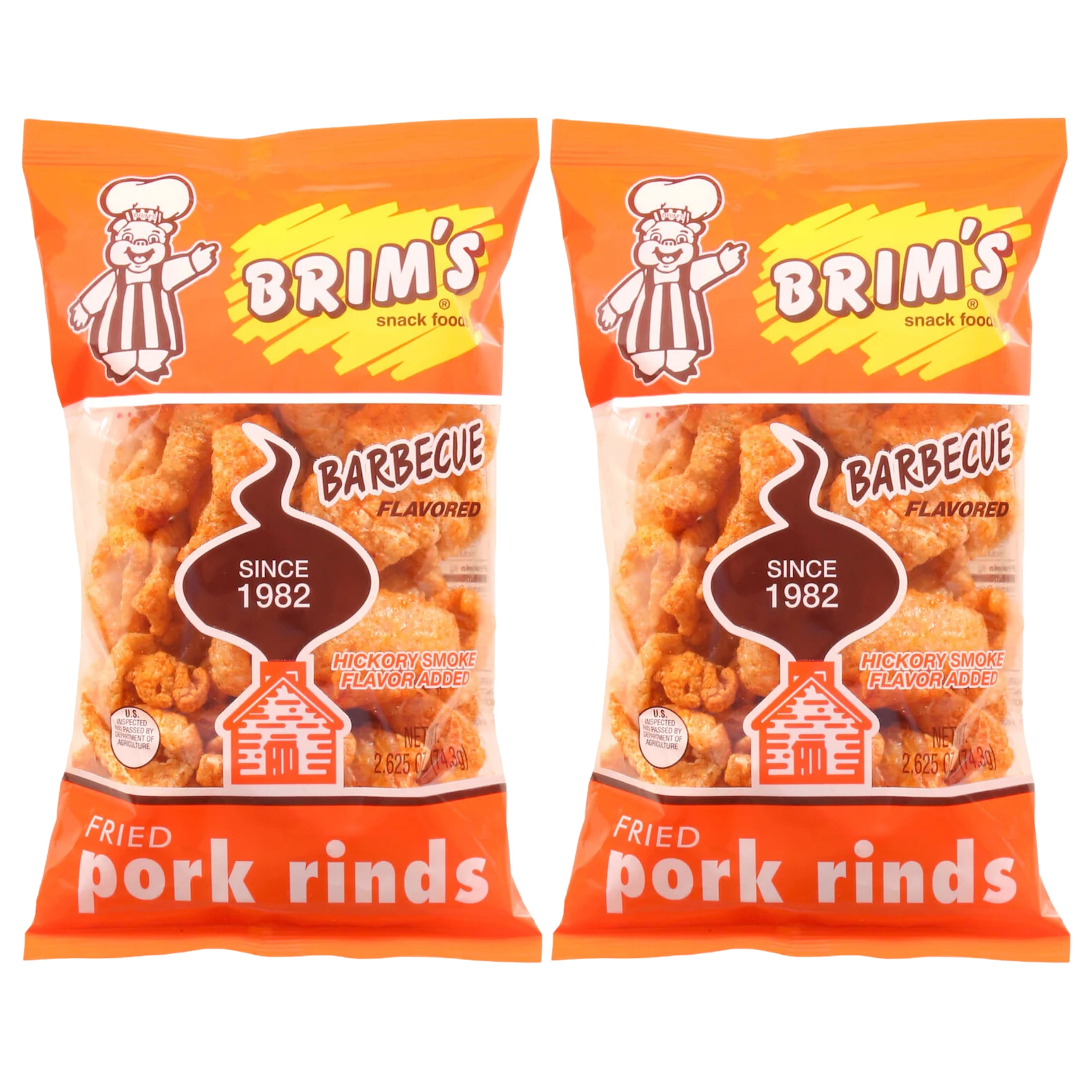 Barbecue Flavored Fried Pork Rinds 2.63 ounce Bags for Snacking Home ...