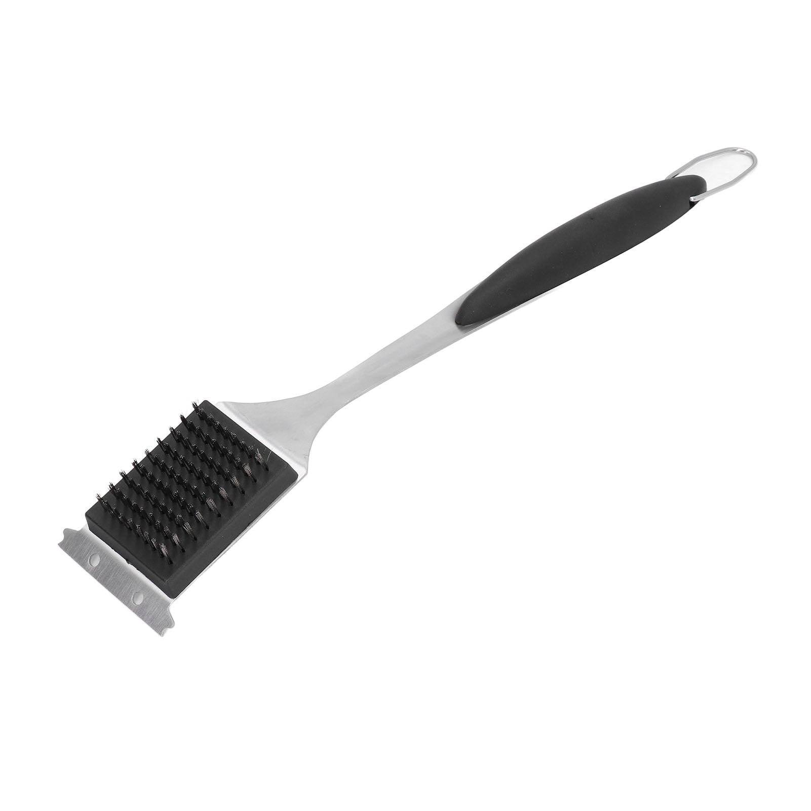 Barbecue Grill Brush Scraper Long Handle Stainless Steel Silver No ...