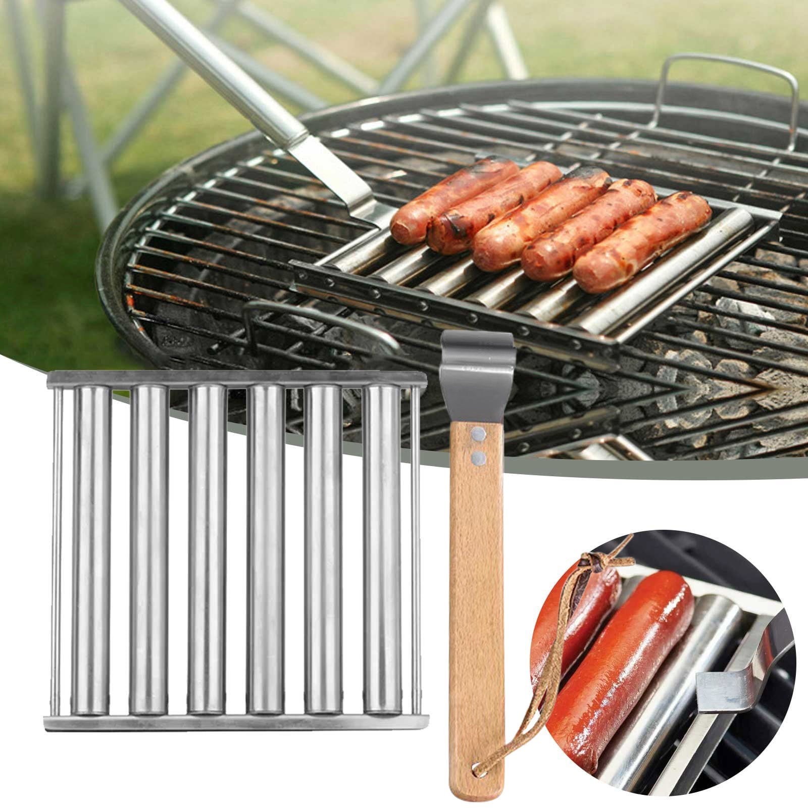 Barbecue Grill Hot Dog Roller Sausage Roller Rack Stainless Steel ...