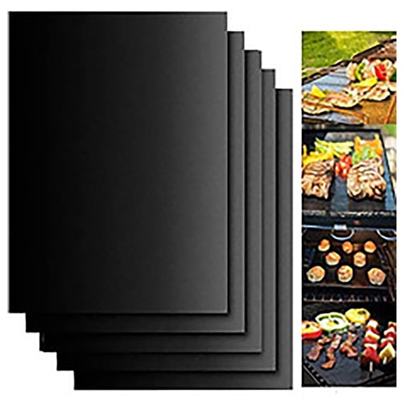 Barbecue Grill Mat Set – Non-Stick Glass Fiber Oven Liners, High ...