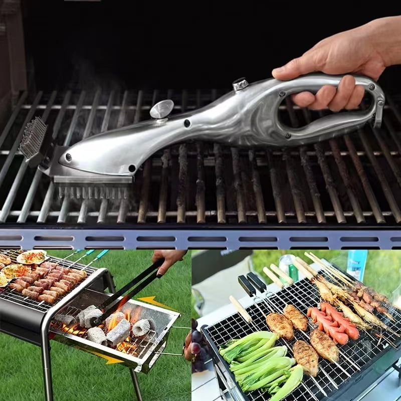 Barbecue Grill Outdoor Cleaning Brushes BBQ Cleaner Suitable Charcoal ...